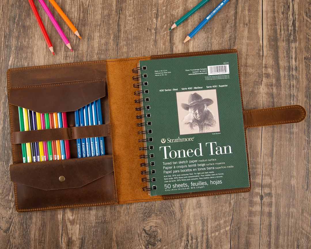 Handmade Leather Sketchbook Cover Traveler's Leather - Etsy