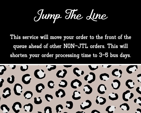 Jump the Line This is a RUSH Processing Upgrade Fee ADD to - Etsy