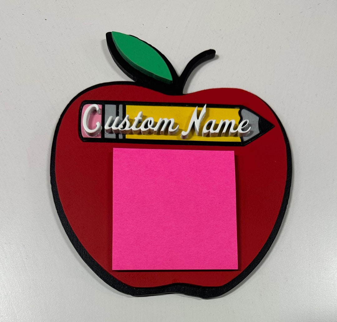 Teacher Sticky Note Apple Holder/teacher Gift - Etsy