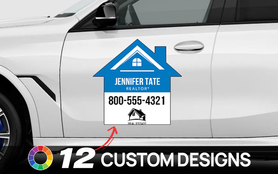 House Shaped Car Magnets - Custom Designed - Full Color Printed Magnets ...