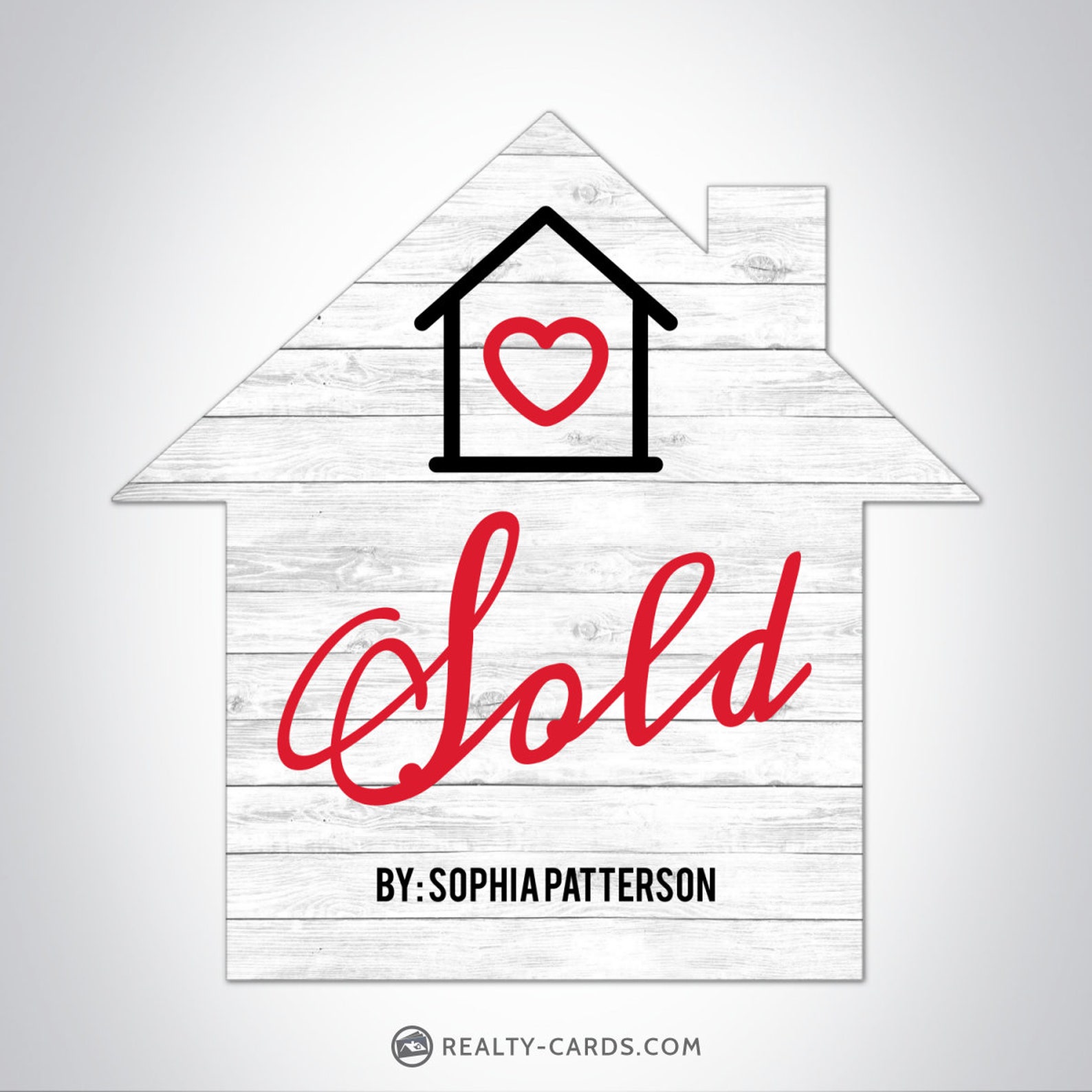 Real Estate Prop House Shape sold By Sign - Etsy