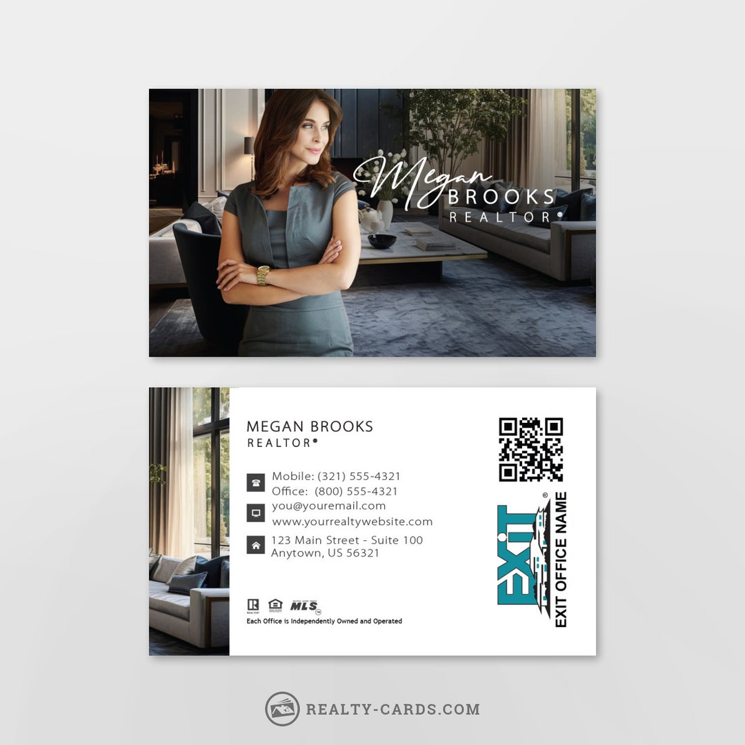 EXIT Realty Business Card - Real Estate Business Card Design - Real ...
