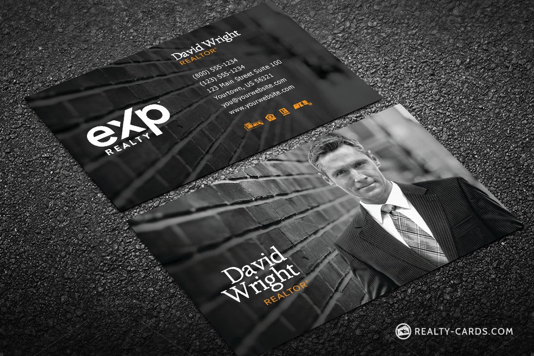 Exp Realty Business Card - Real Estate Business Card Design - B&W Real ...