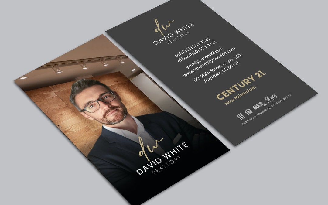 Century 21 Business Card Real Estate Business Card Agent Photo Design ...