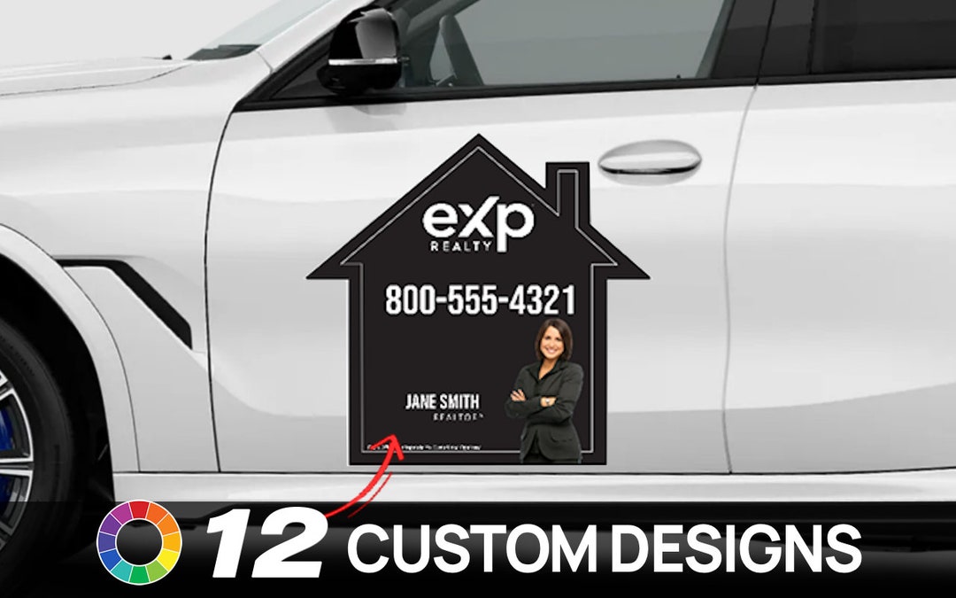 Exp Realty House Car Magnets - Custom Designed - Full Color Printed ...
