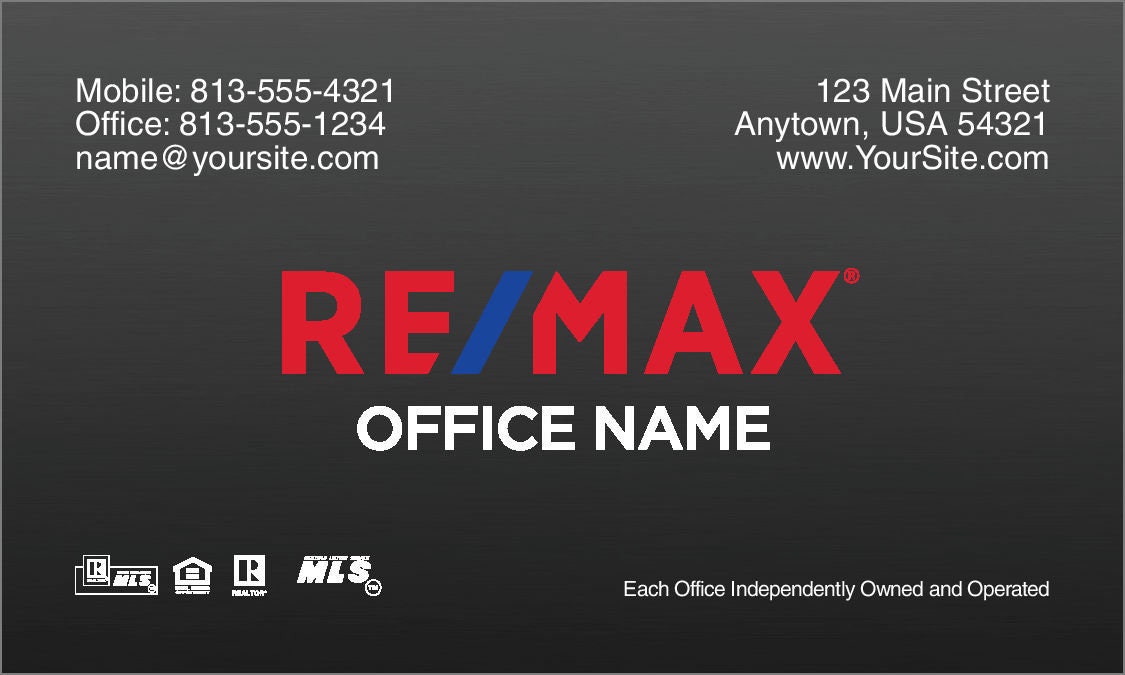 RE/MAX Business Card - Real Estate Business Card Design - Agent Photo ...