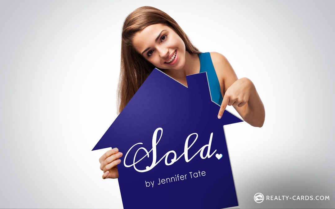 Real Estate Prop - Instagram Photo Prop - "sold By" Sign - House Shaped ...