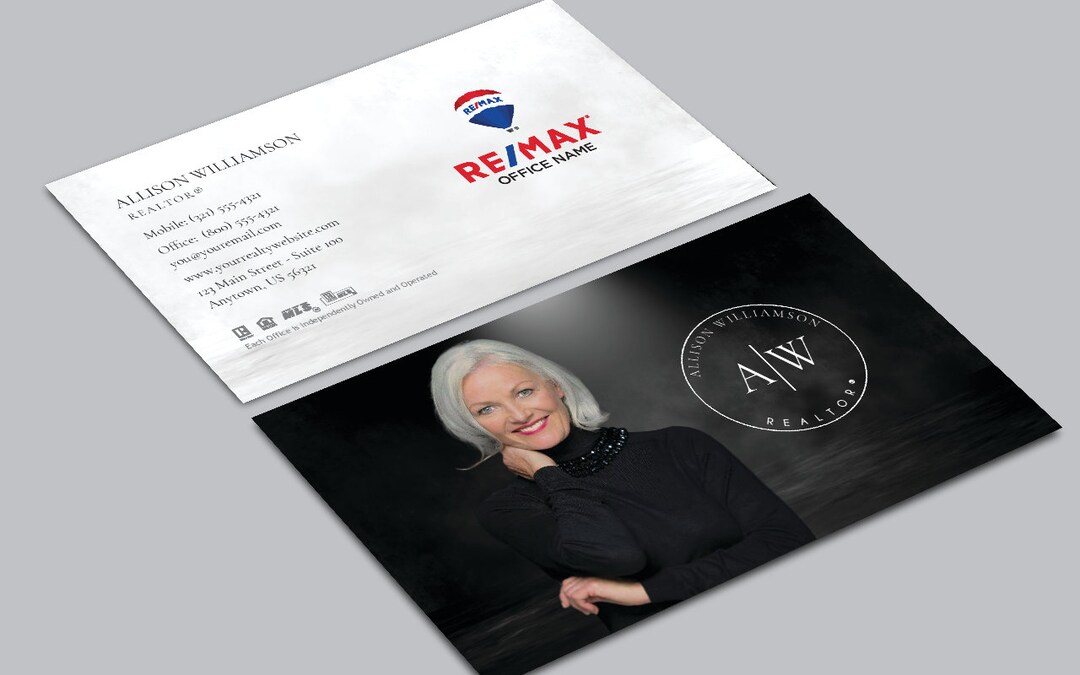 RE/MAX Business Card - Rich Modern Design With Agent Photo - Free U.S ...