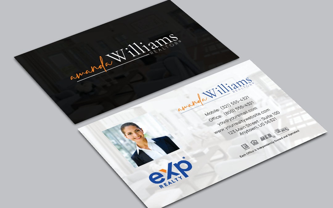 Exp Realty Business Card - Realtor Custom Branded Business Card - Agent ...