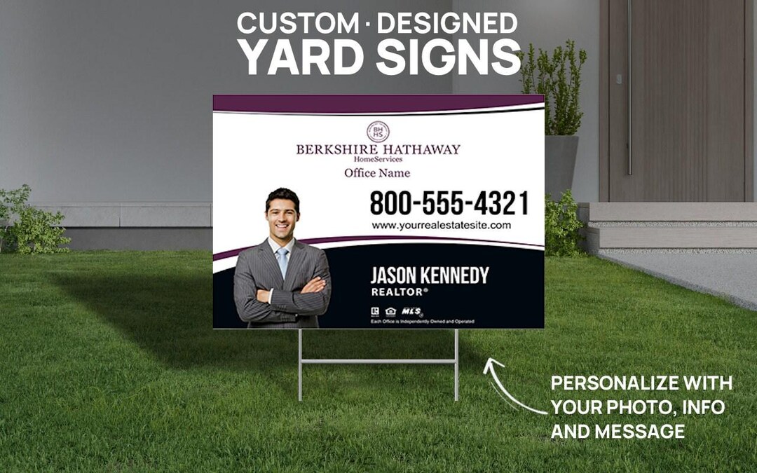 Custom Printed BHHS Yard Sign - 18"x24" - FREE Metal Stakes Included ...