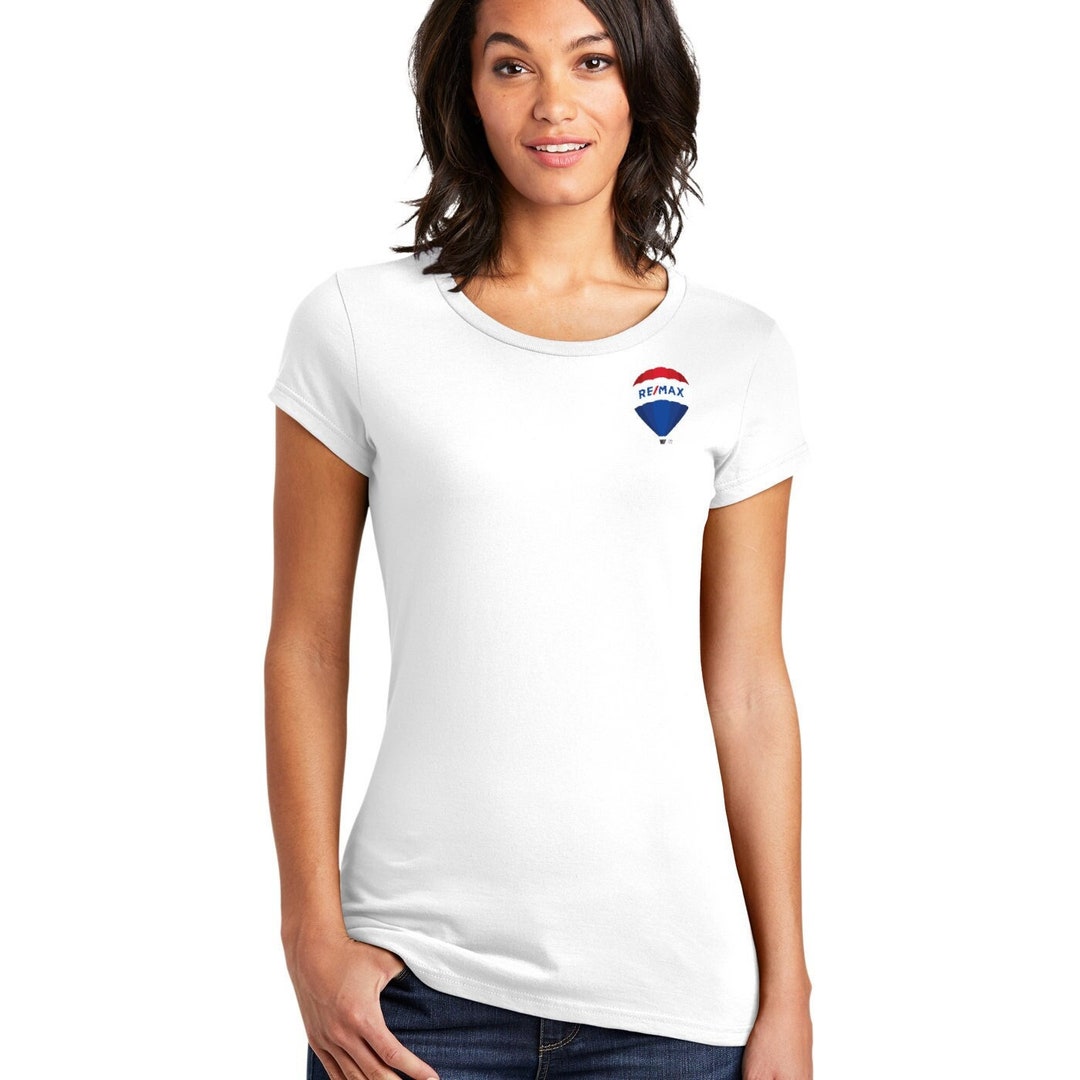 Custom REMAX Balloon Logo T-shirt | Women's Fitted Soft-touch Realtor T ...