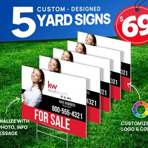 Keller Williams Yard Sign 18x24 Stakes Included Custom Printed Yard ...