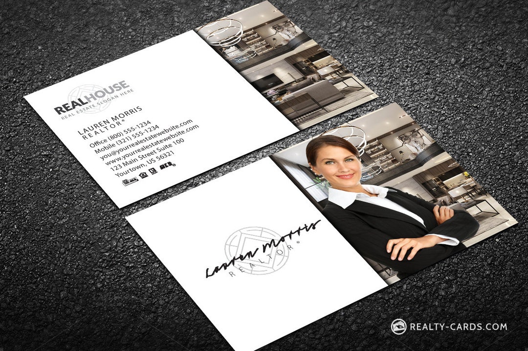 Real Estate Agent Business Card - Real Estate Broker Business Card ...
