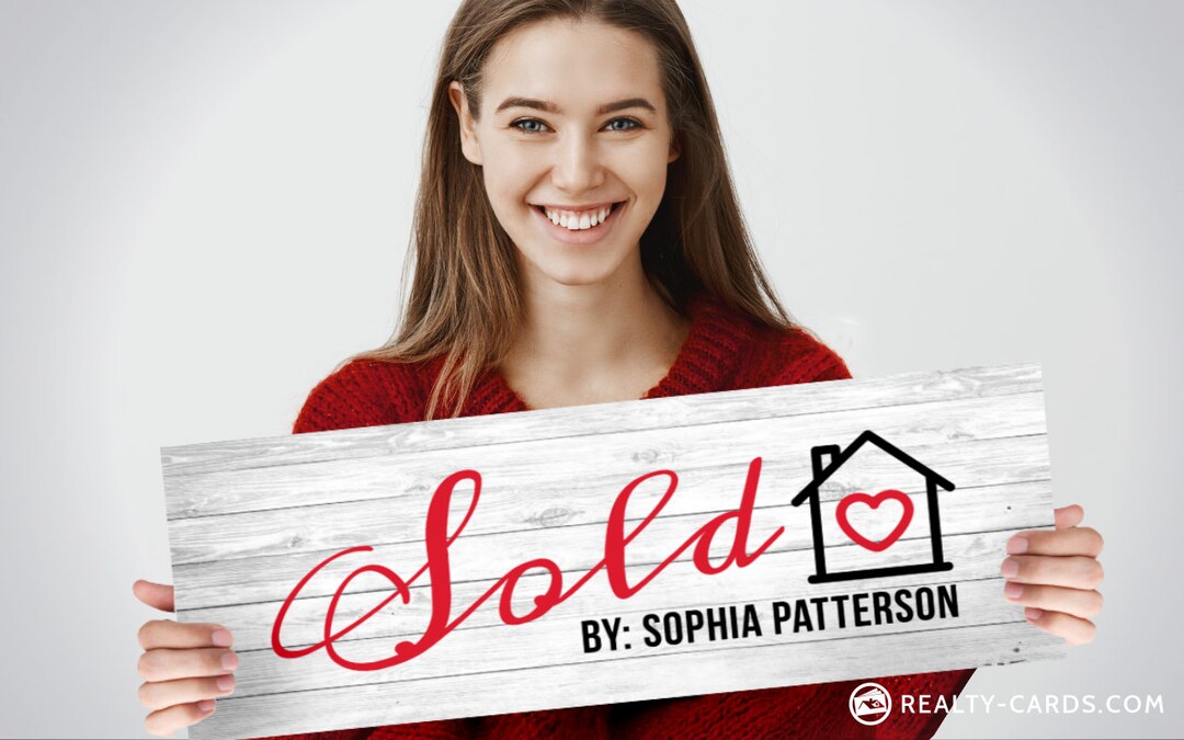 Real Estate Prop - "sold By" Sign - 9"x24" - Etsy