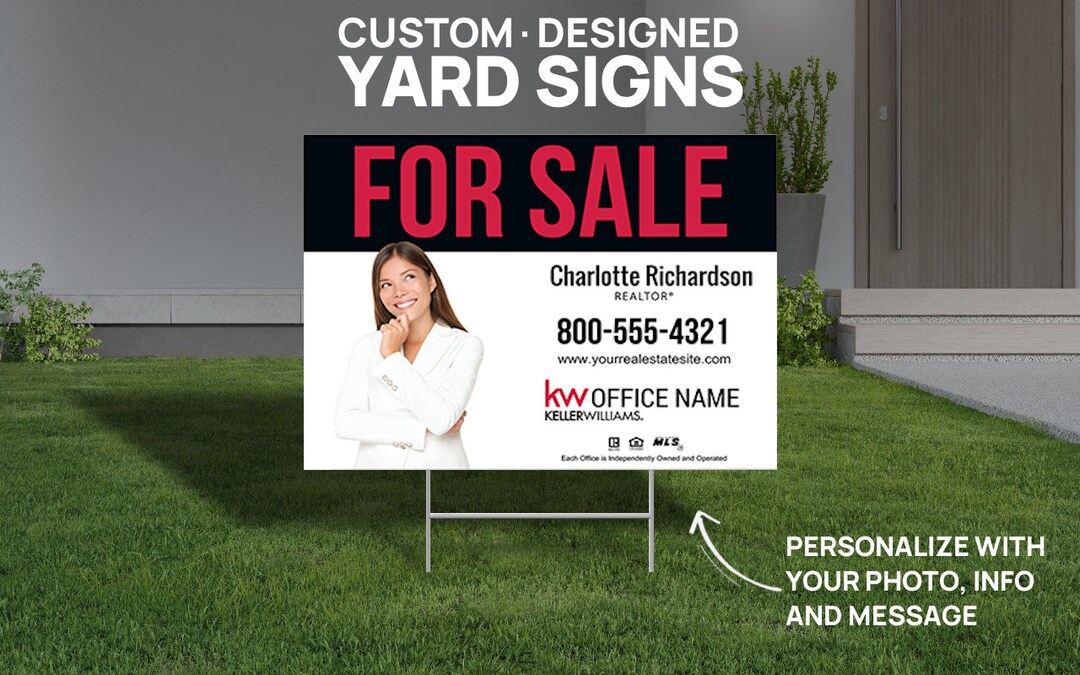 Keller Williams for Sale Sign 18x24 Stakes Included Custom Yard Signs ...