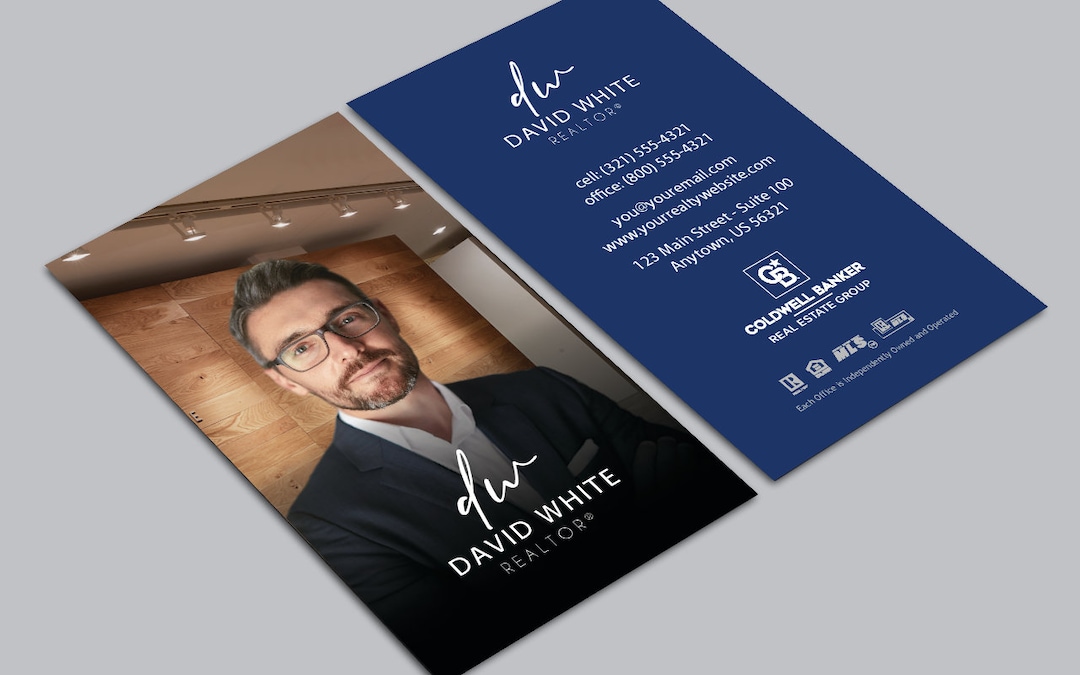 Coldwell Banker Business Card Design Vertical Realtor Business Card ...