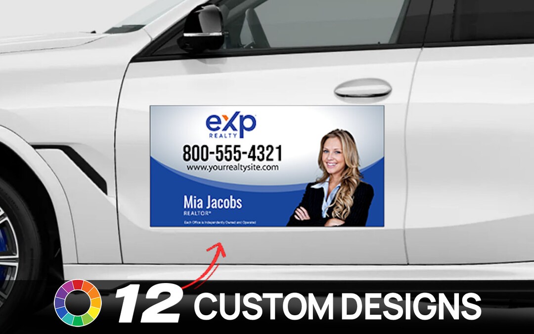 Exp Realty Car Magnets - Custom Designed - Full Color Printed Magnets ...