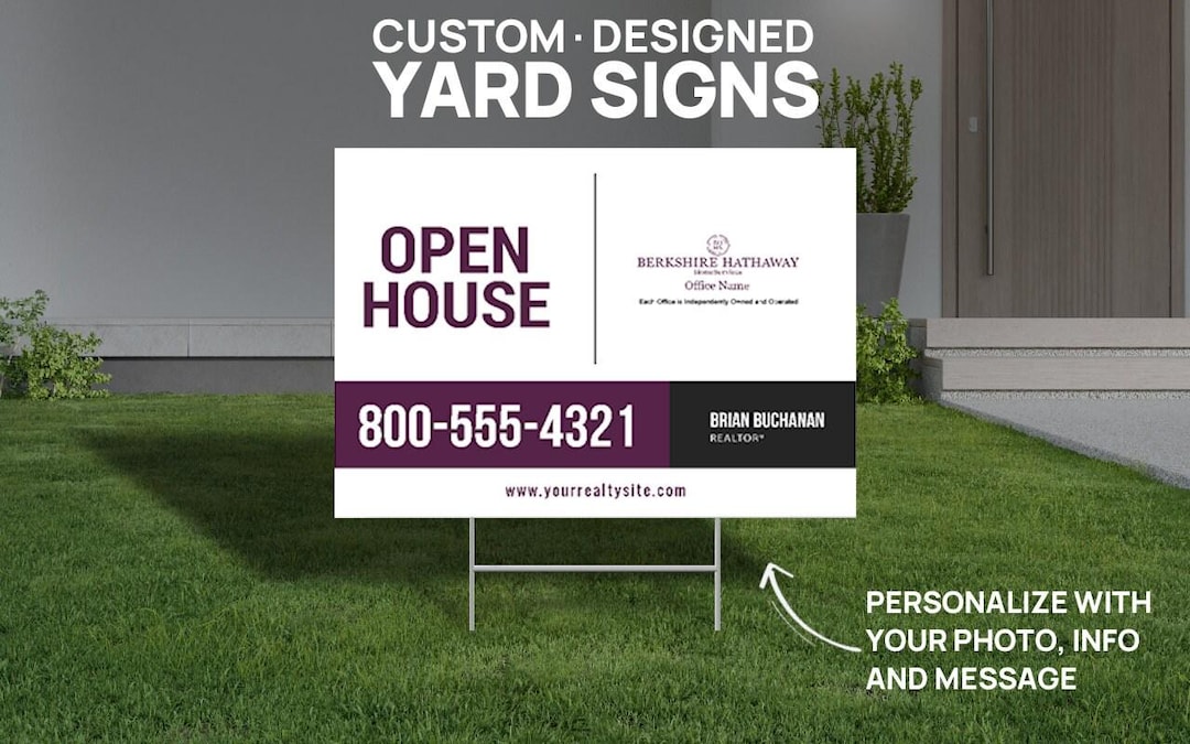 BHHS Open House Sign - 18"x24" - FREE Metal Stakes Included - Printed ...