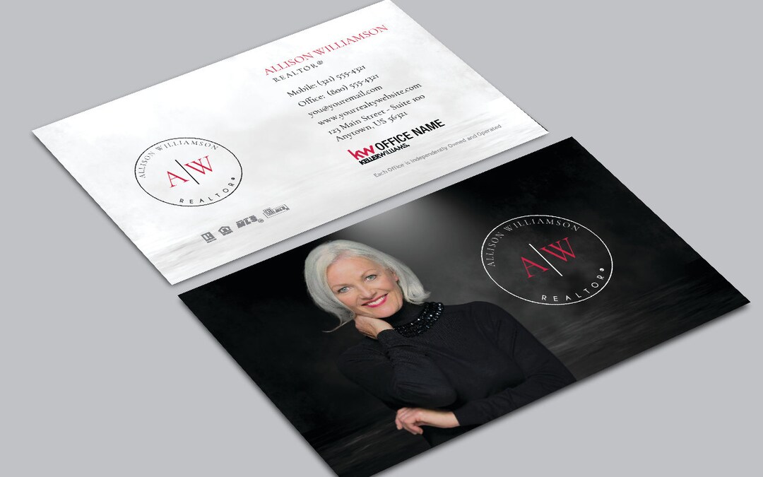 Keller Williams Business Card - Realty Agent Business Card - Realtor ...