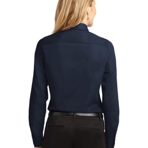 Exp Luxe Woven Shirt for Women | Embroidered Logo | Premium Button Down ...