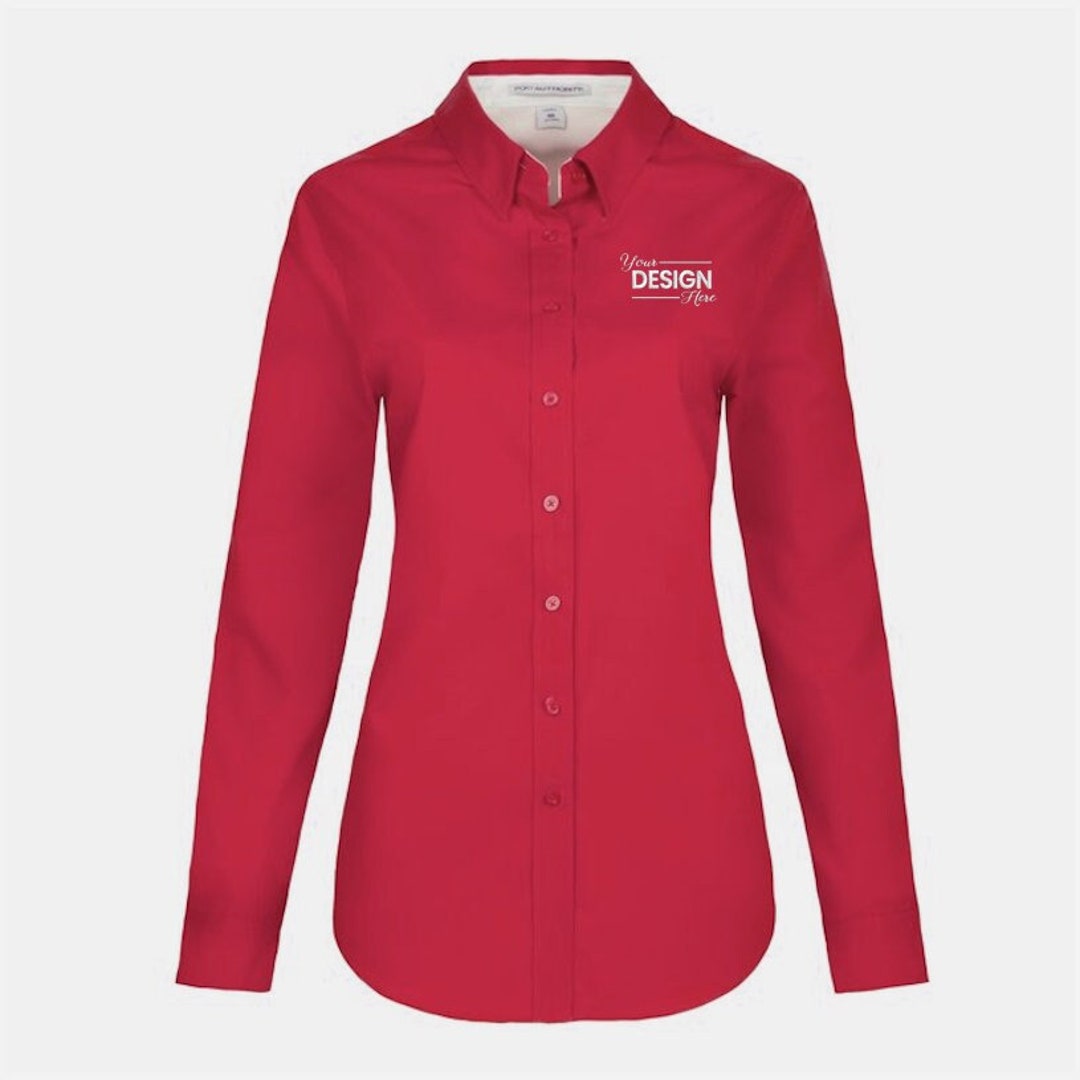 Luxe Embroidered Dress Shirt for Women | Embroidered Apparel | Button ...