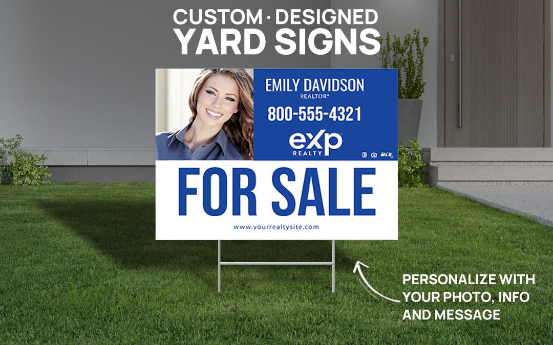 Custom Designed Exp Realty Yard Sign - 18"x24" - FREE Metal Stakes ...