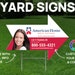 Directional Real Estate Yard Signs - FREE Metal Stakes Included - 5 ...