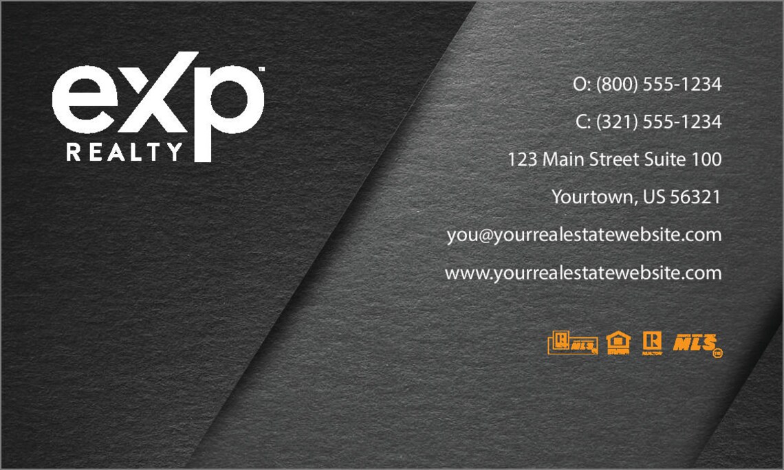 Exp Realty Business Card Realty Agent Card B&W Realtor - Etsy