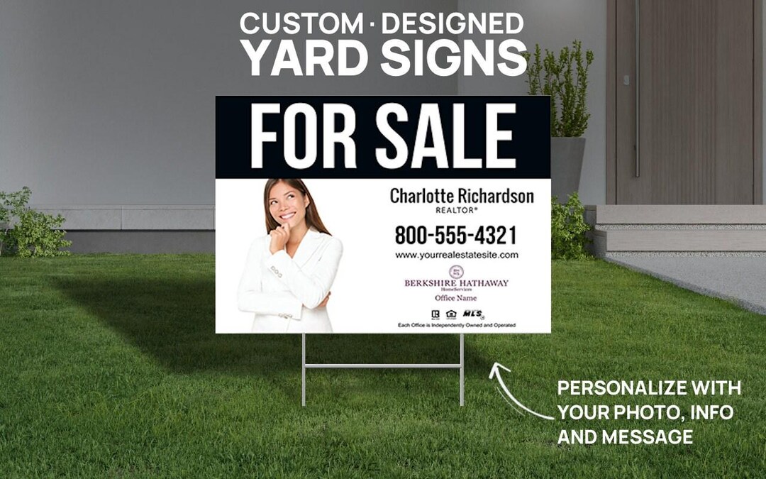 Berkshire Hathaway Sign - 18"x24" - FREE Metal Stakes Included - Custom ...