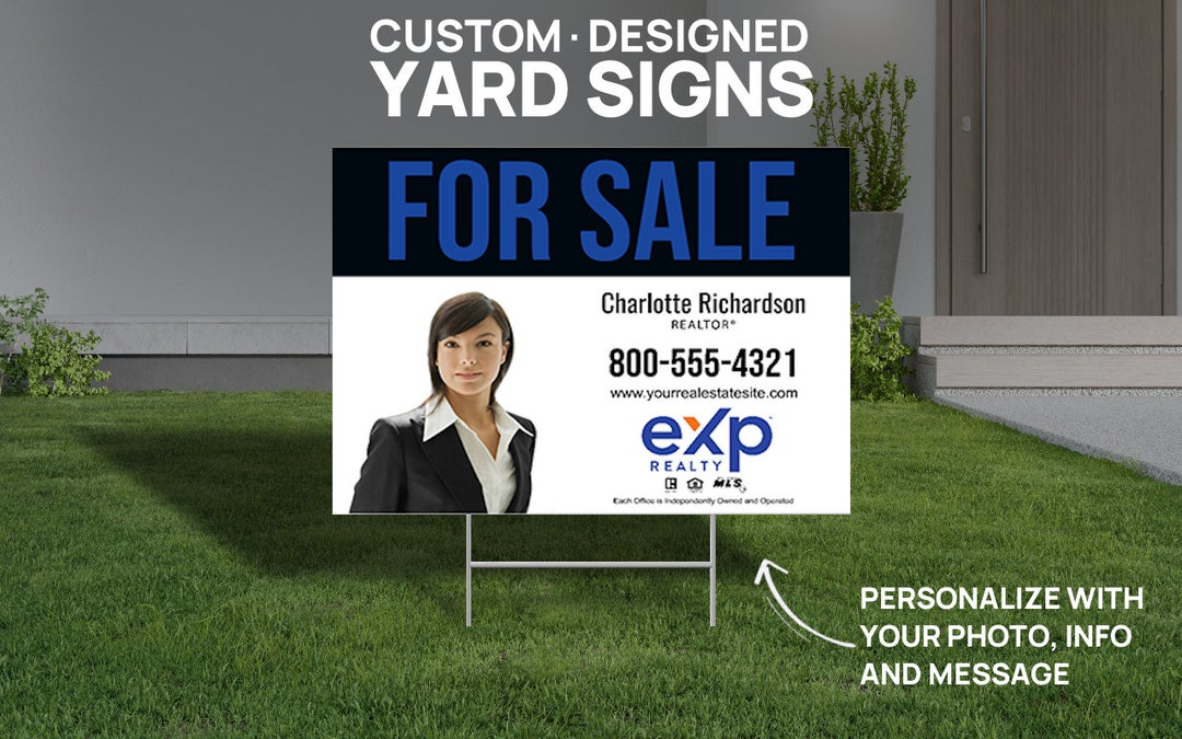 Exp Realty for Sale Sign - 18"x24" - FREE Metal Stakes Included ...