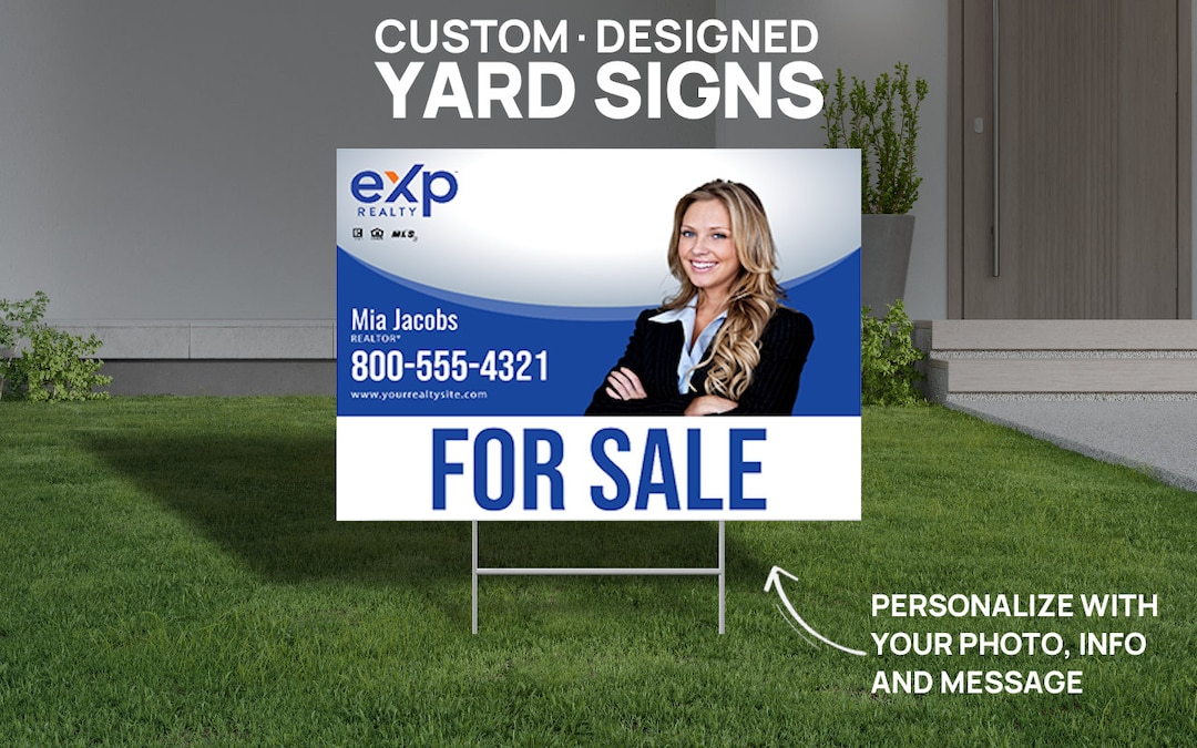 Exp Realty Yard Sign - 18"x24" - Stakes Included - Printed Yard Signs ...