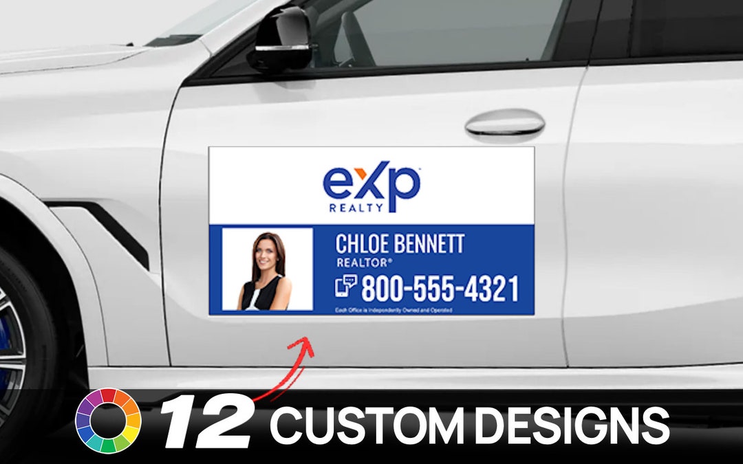 Exp Realty Car Magnets - Custom Designed - Full Color Printed Magnets ...