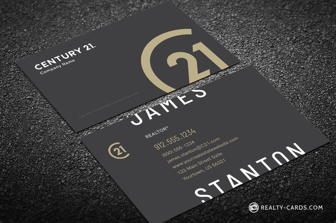 Century 21 Business Card - Real Estate Business Card - C21 Logo ...