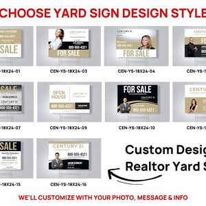 Printed Century 21 Yard Sign - 18"x24" - FREE Metal Stakes Included ...