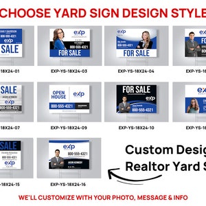 Exp Realty Sign - 18"x24" - FREE Metal Stakes Included - Printed Exp ...