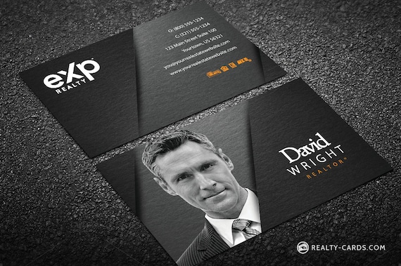 Exp Realty Business Card Realty Agent Card B&W Realtor - Etsy
