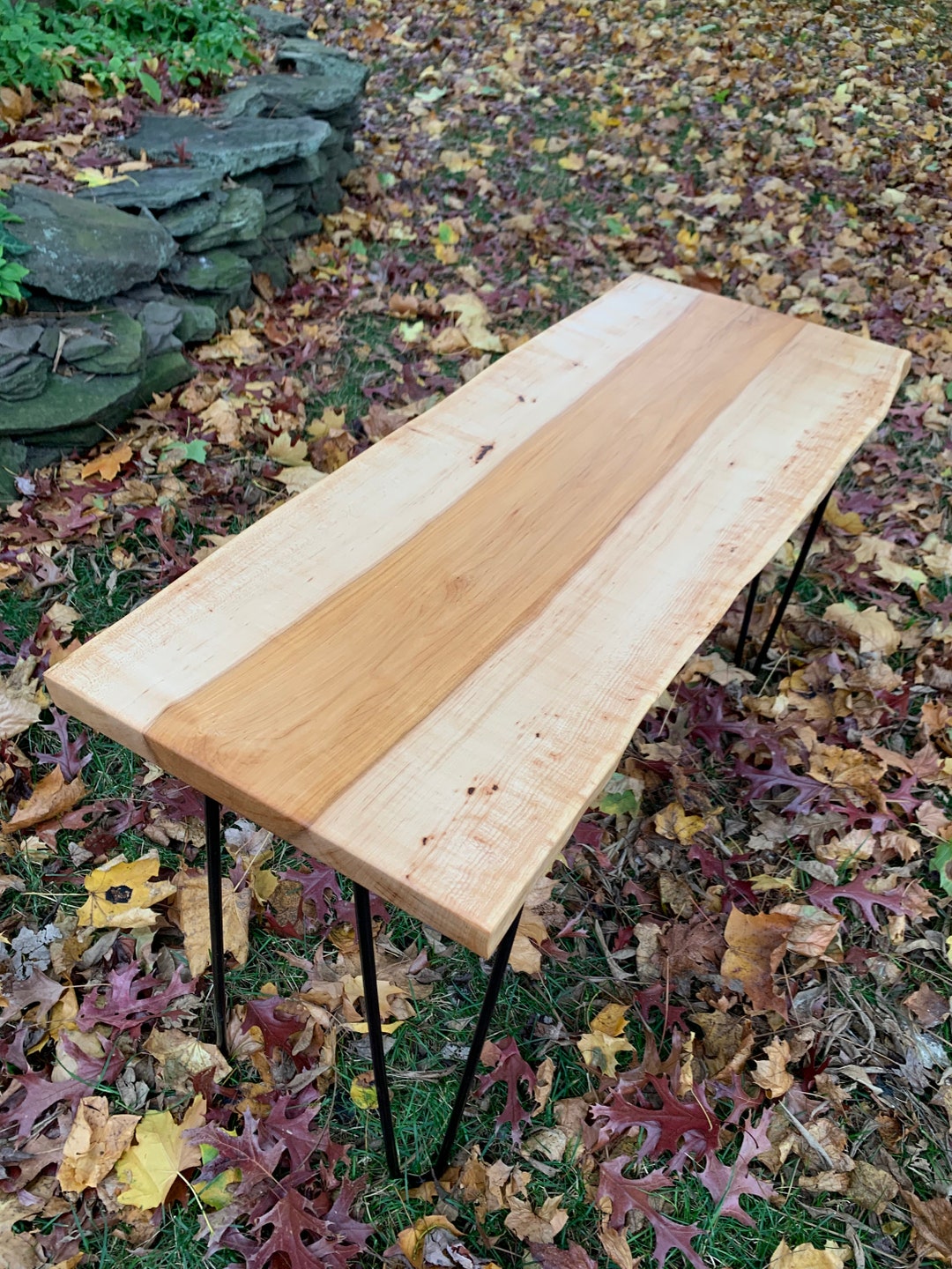 Live Edge Birdseye Maple Coffee Table Furniture Home Decor Modern ...