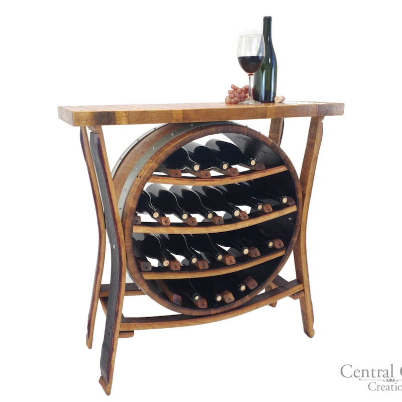 Wine Barrel Wine Rack - Etsy