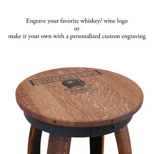 Swivel Top Whiskey Wine Barrel Stave Bar Stool W/ Armrest 24" 26" 30 ...