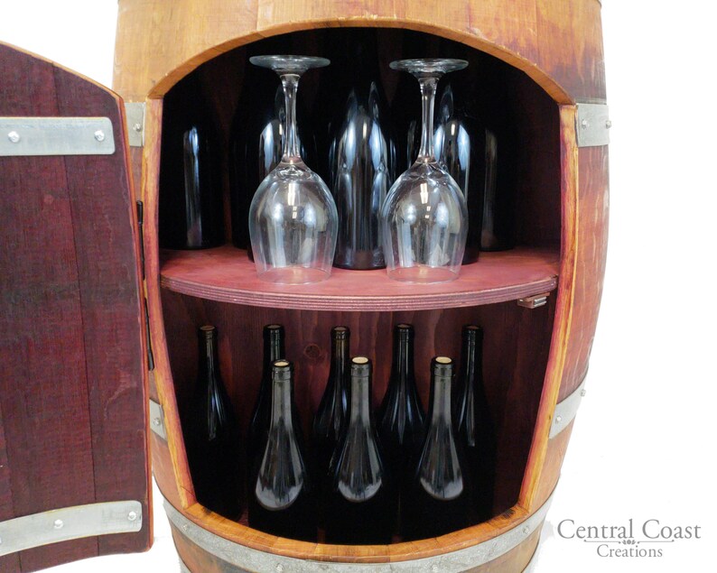 WINE BARREL Wall Wine Rack Bar Rustic Home Decor Napa - Etsy