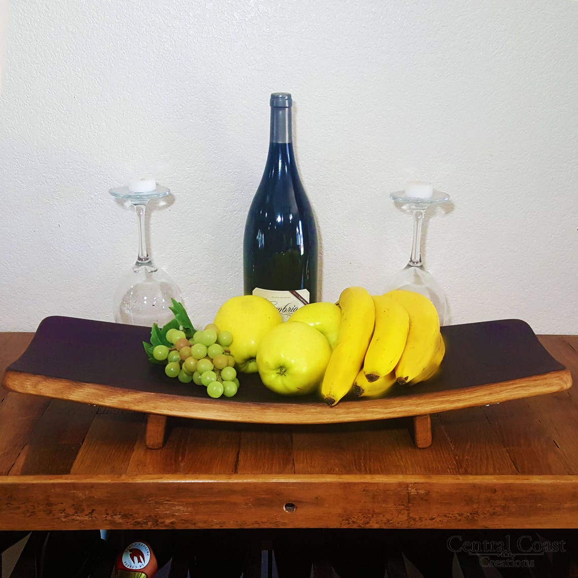 Wine Barrel Small Fruit Platter Rustic Furniture Kitchen Home | Etsy