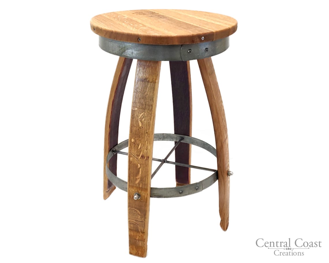 Swivel Top Wine Barrel Stave Bar Stool 24 26 - Etsy
