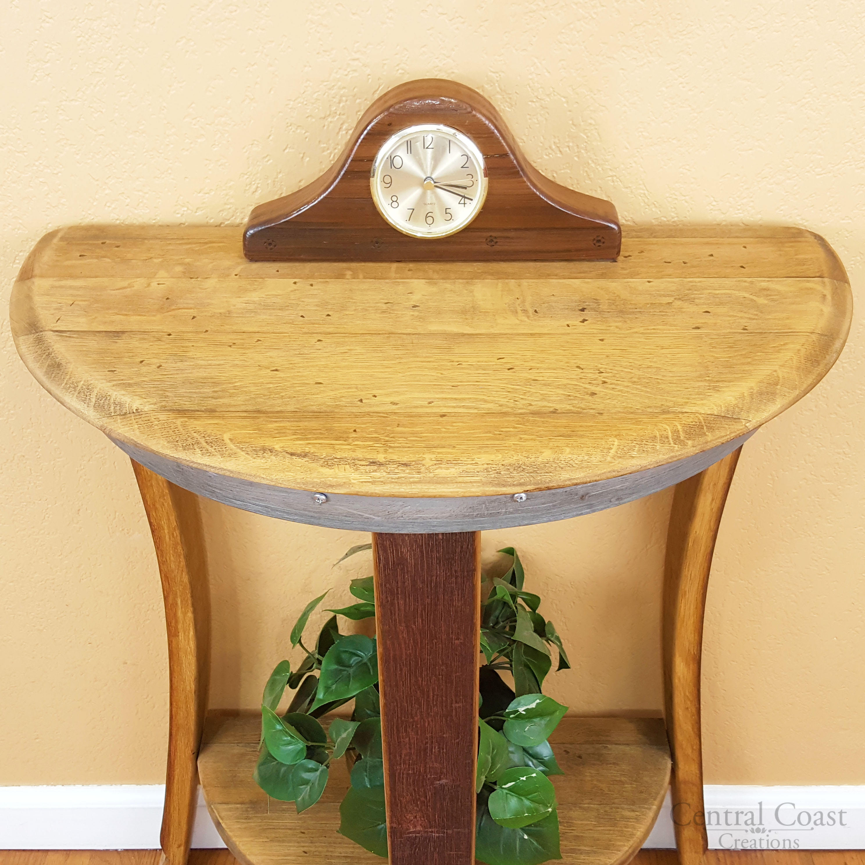 Wine Barrel Half Moon Table End Wall Table - Etsy