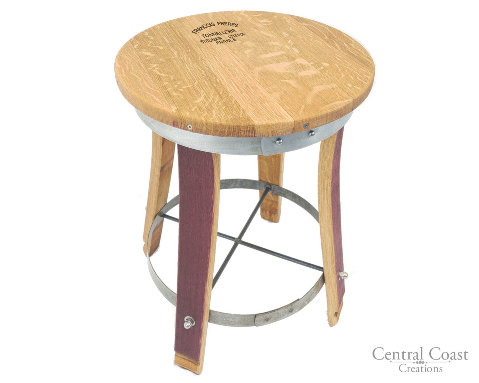 Swivel Top Wine Barrel Stave Stool 24" 26" 30" Sit Height Rustic ...