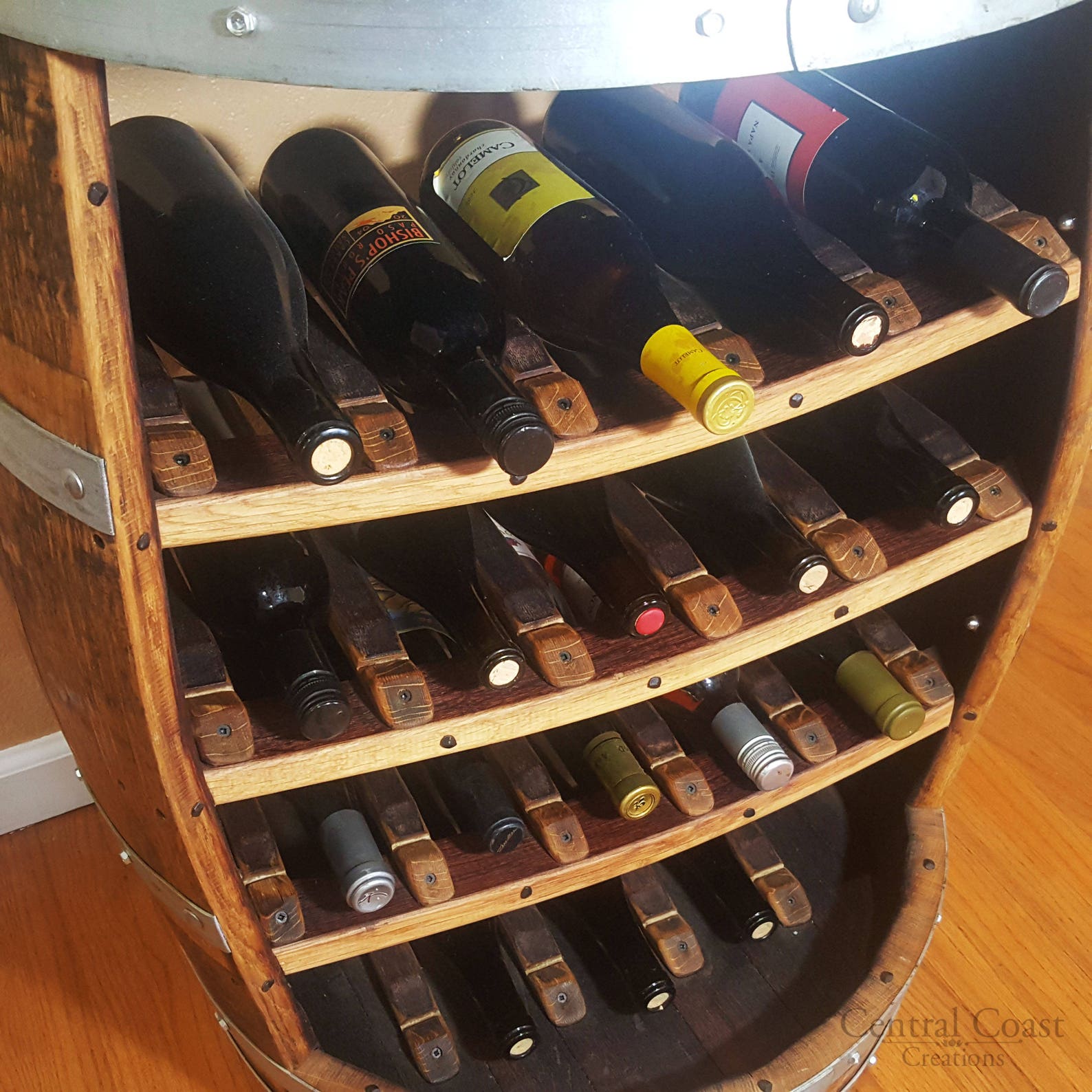 WINE BARREL 18 Bottle Wine Rack Rustic Furniture Home Decor - Etsy