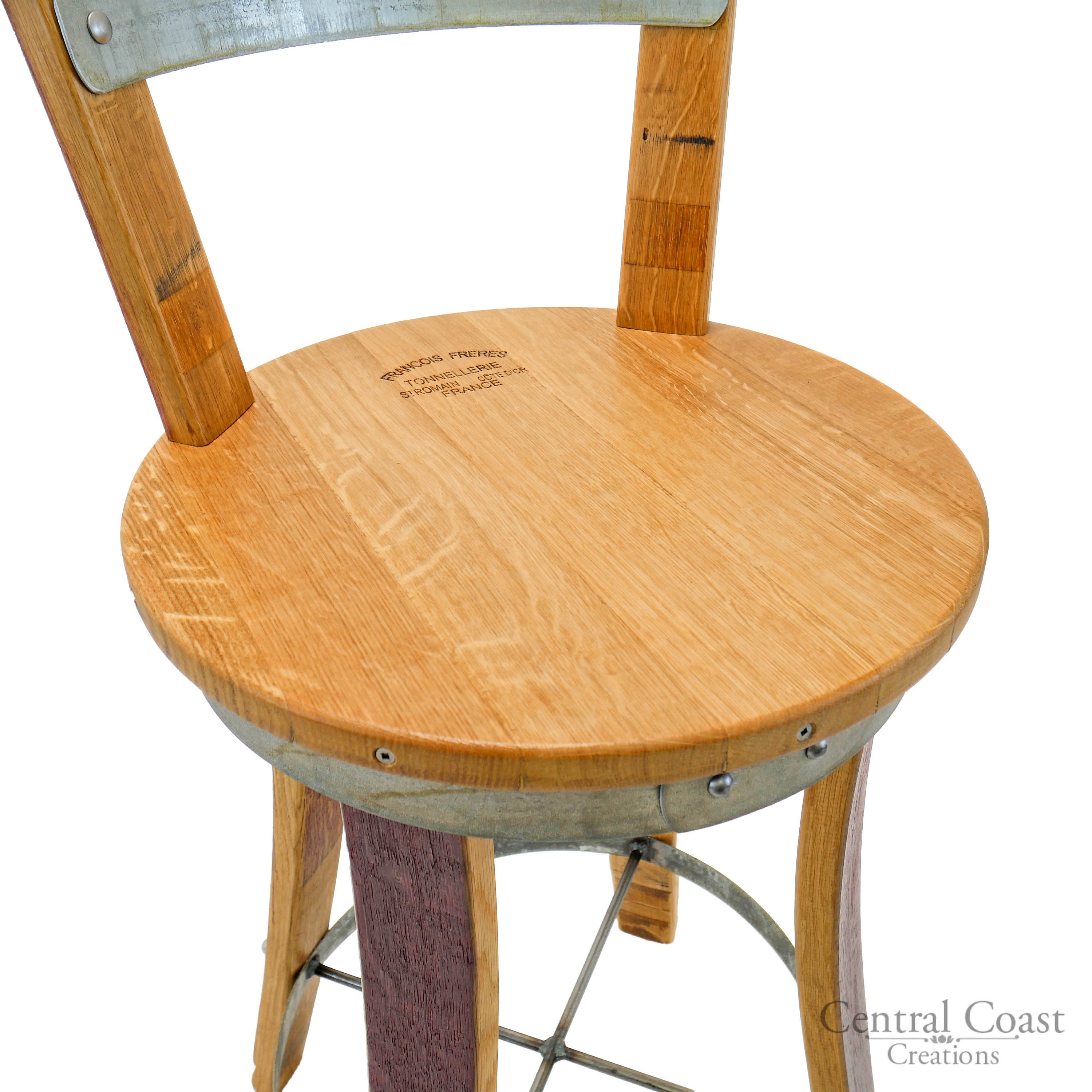 Swivel Top Wine Barrel Stool W/ Back Rest 24 26 - Etsy