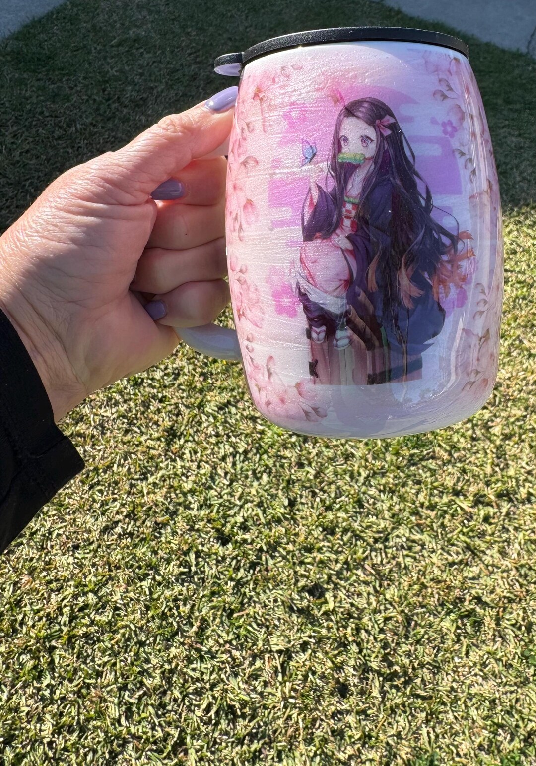 Cherry Blossom, Nezuko Tumbler (CUSTOMIZABLE) - Etsy