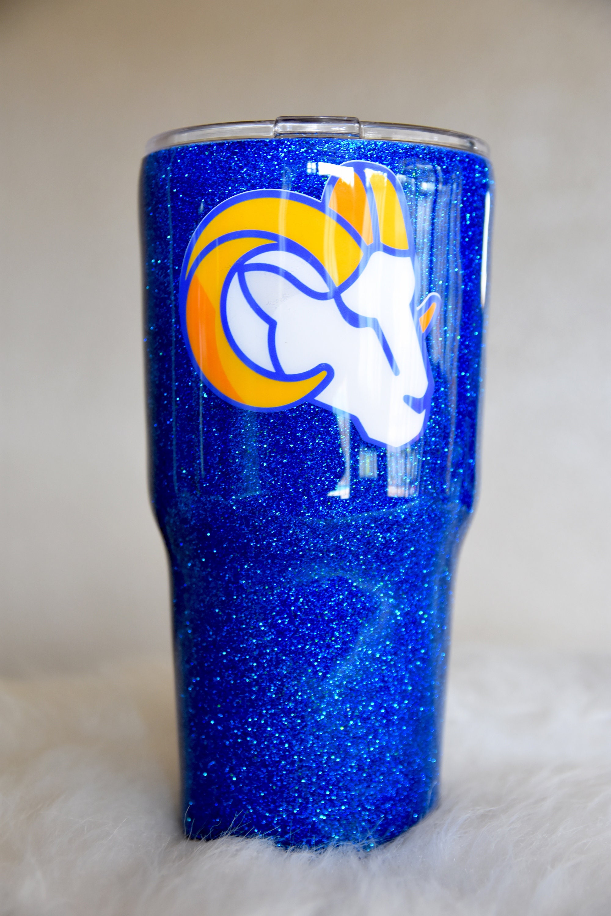 LA Rams Glitter Tumbler CUSTOMIZABLE - Etsy