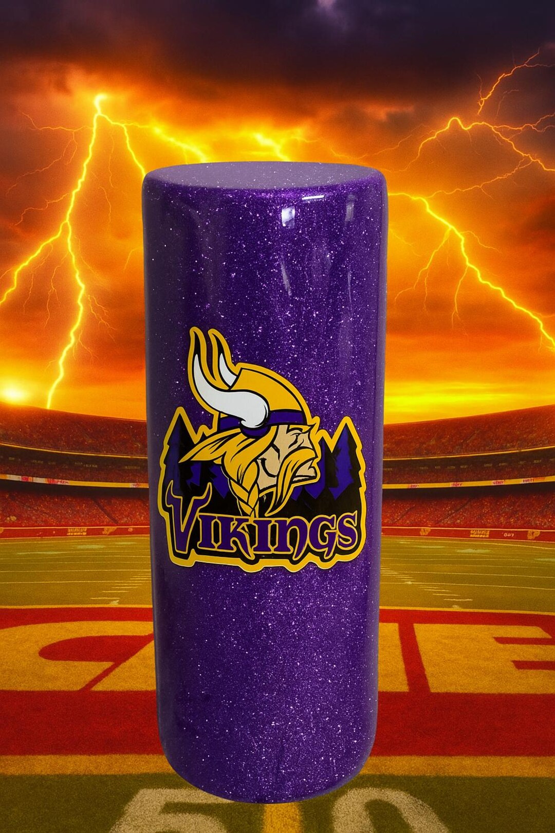 Vikings Purple Glitter (CUSTOMIZABLE) - Etsy