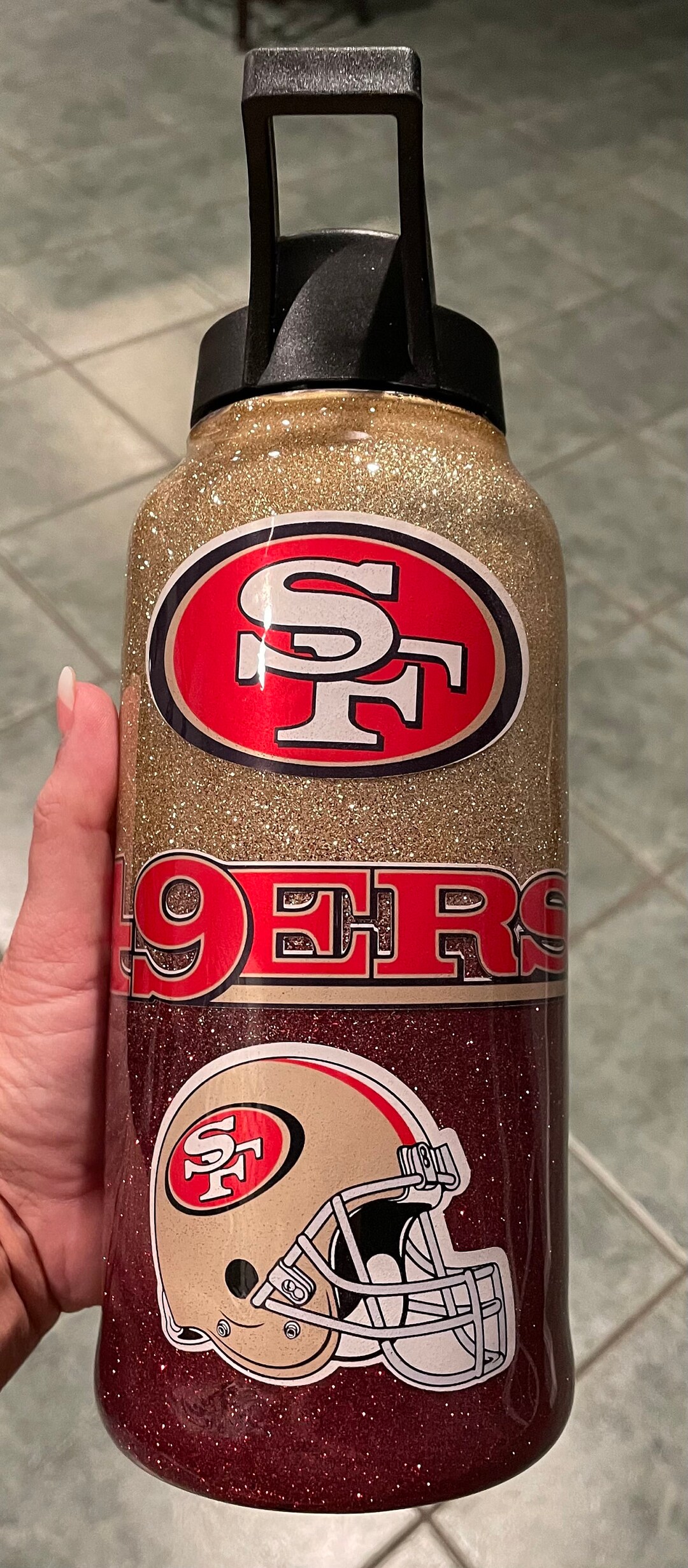 San Francisco 49ers Glitter Tumbler (CUSTOMIZABLE) - Etsy